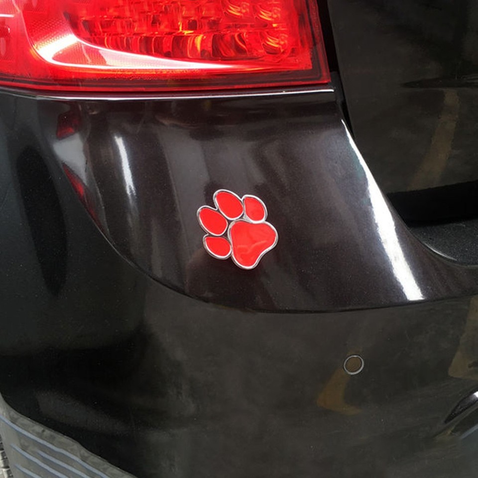 2 Pcs Dog Crack Car Sticker Decals for Windows Creative Paw Stickers ...