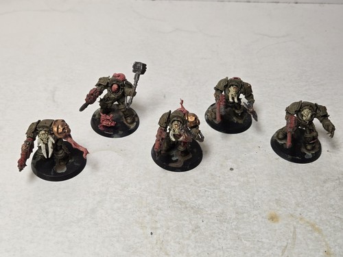 Warhammer 40K Death Guard Chaos Terminator Squad x 5 Chaos Space ...