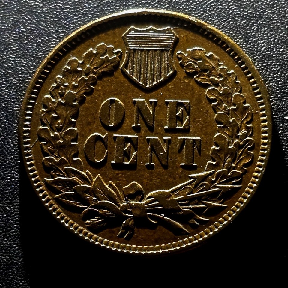 1875 Indian Head Penny Fine U.S. One Cent Copper Coin with Detailed ...