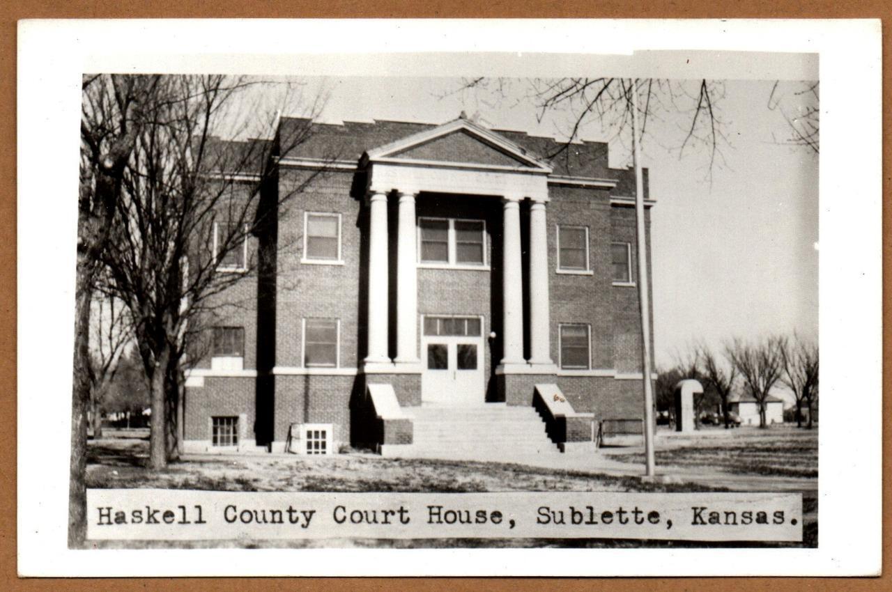 HASKELL COUNTY COURT HOUSE SUBLETTE, KANSAS VINTAGE RPPC REAL PHOTO ...