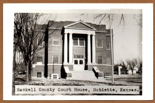 HASKELL COUNTY COURT HOUSE SUBLETTE, KANSAS VINTAGE RPPC REAL PHOTO ...