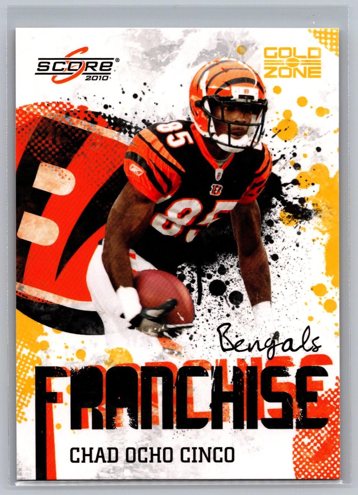 Chad Ocho Cinco 2010 Score Franchise GOLD ZONE #19 Football NFL Card ...