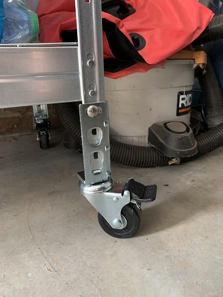 Heavy Duty Swivel Caster Wheel for Garage Metal Shelving Unit Workbench ...