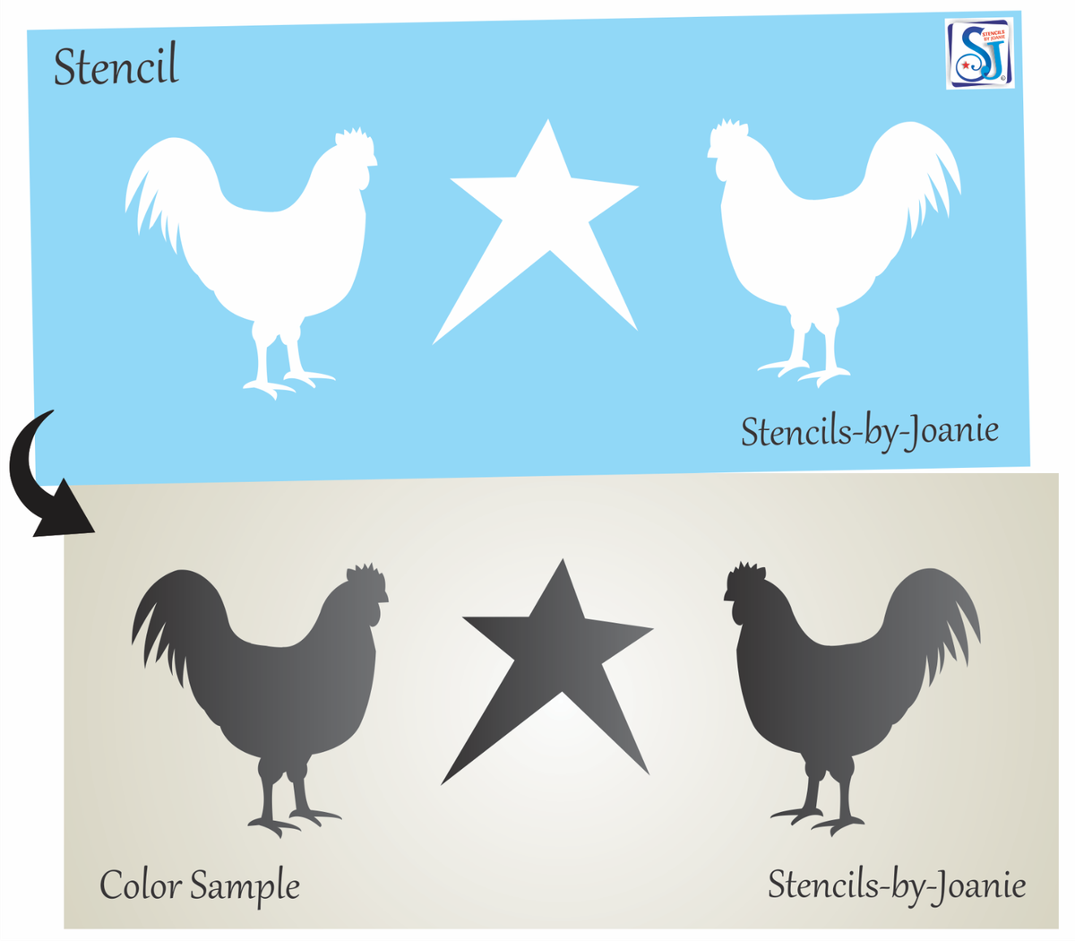 Chicken Stencil Color