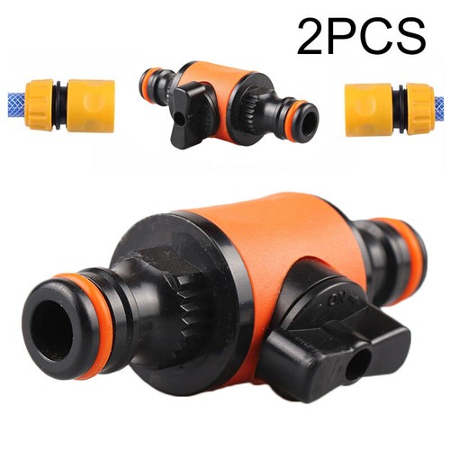 2Pcs Garden Hose In line Tap Shut Off Valve Adapter with Quick Switch ...