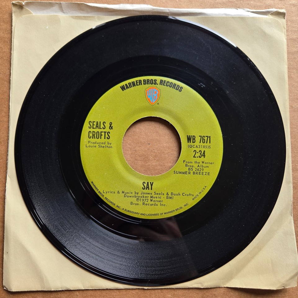 SEALS & CROFTS Hummingbird/Say 45 7" Record Vinyl Records | eBay