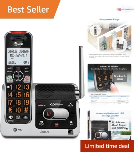 Cordless Phone Plastic Compact Digital Answering Machine Call Blocking ...