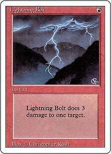 Magic MTG - Lightning Bolt - Revised - 3th Edition - EXC - EN | eBay