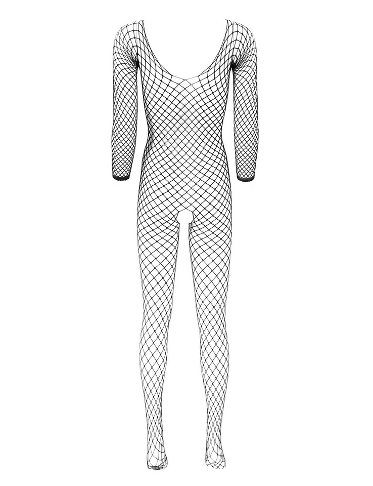 Women See Through Body Stocking Fishnet Hollow Out Crotchless Full Body ...