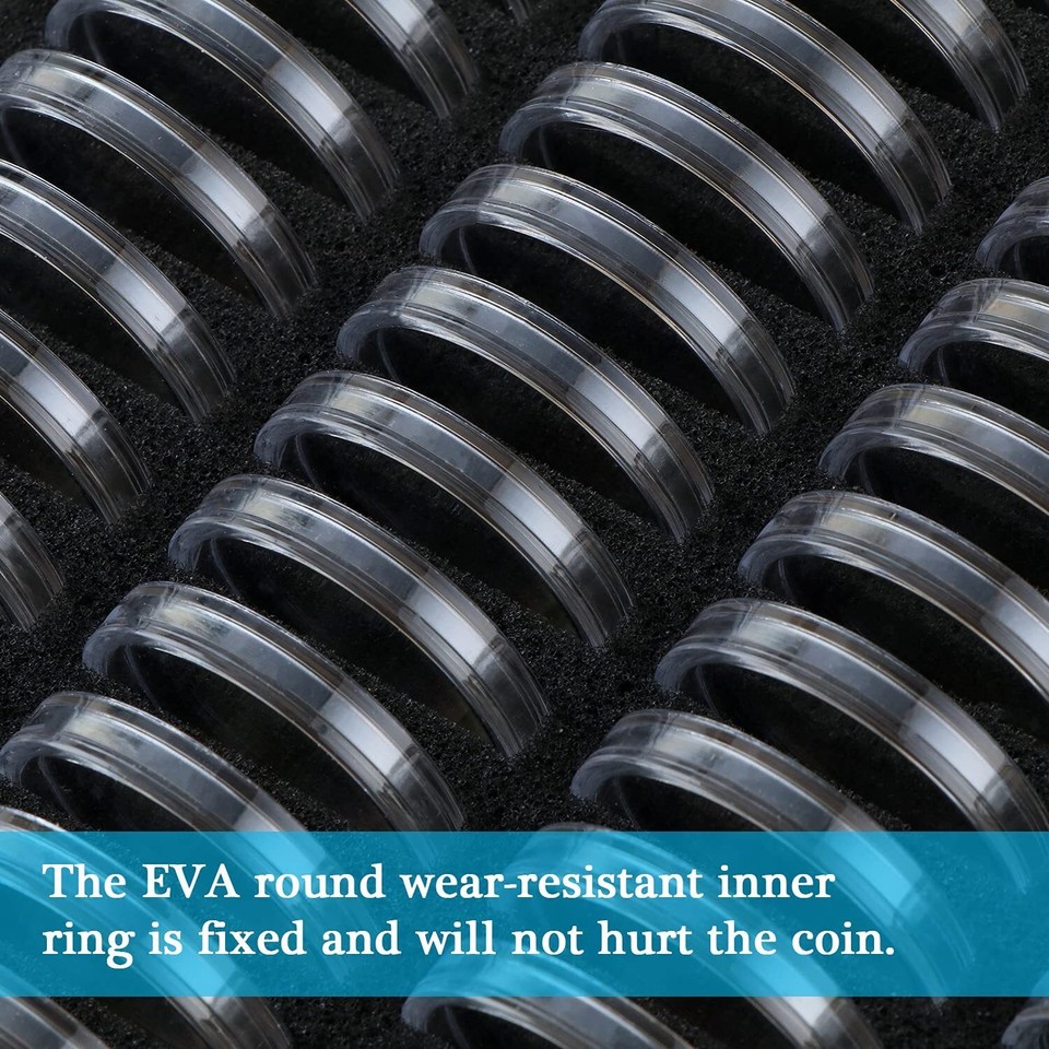 100Pcs Coins Display Storage Box Case Capsules Wooden For Collectible ...