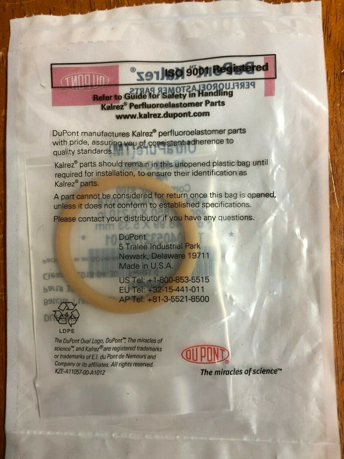 5 Dupont Kalrez AS-568A O-RING K#328, Compound: 9100 NOS 1.850" x 0.210 ...