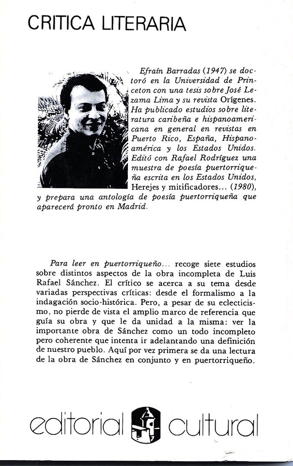 Para leer en puertorriqueno: acercamiento a la obra de Luis Rafael ...