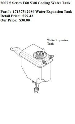 2007 5 Series E60 530i Cooling Water Tank | eBay