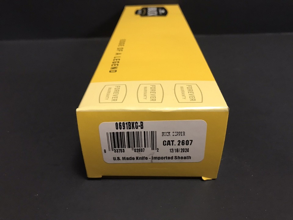 2024 Buck USA knife 691 the zipper w/ gut hook and rubber handle New In ...