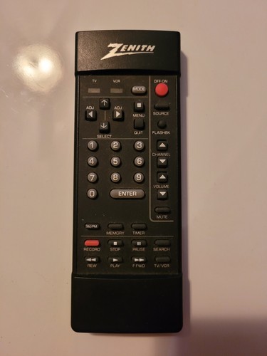 Genuine Zenith 124-192-03 TV VCR Remote Control | eBay