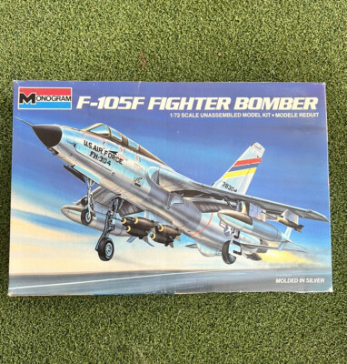 Monogram 1/72 F-105F Fighter Bomber Plastic Model Kit 5428 Unassembled ...
