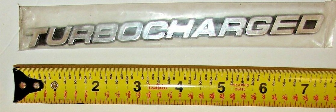 Ford Mustang Turbocharged Dash Emblem Turbo Coupe Pace Car Badge SVT GT ...