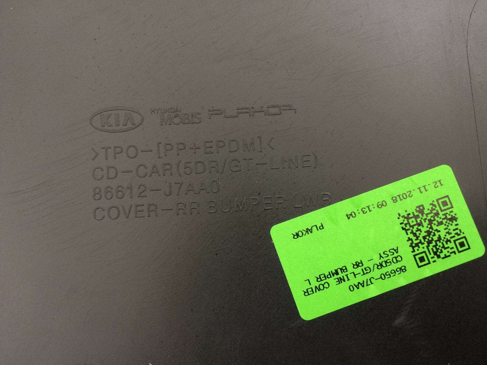 KIA CEED GT- LINE 2019 5DR NEW LOWER REAR BUMPER DIFFUSER VALANCE 86612 ...