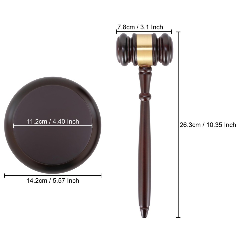 Wooden Gavel and Block Set, Wooden Gavel and Sound Block Set for Lawyer ...