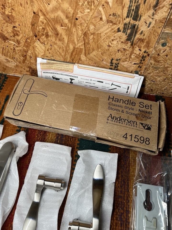 Anderson Handle Set Nickel Classic 41598 New Open Box Storm & Screen ...