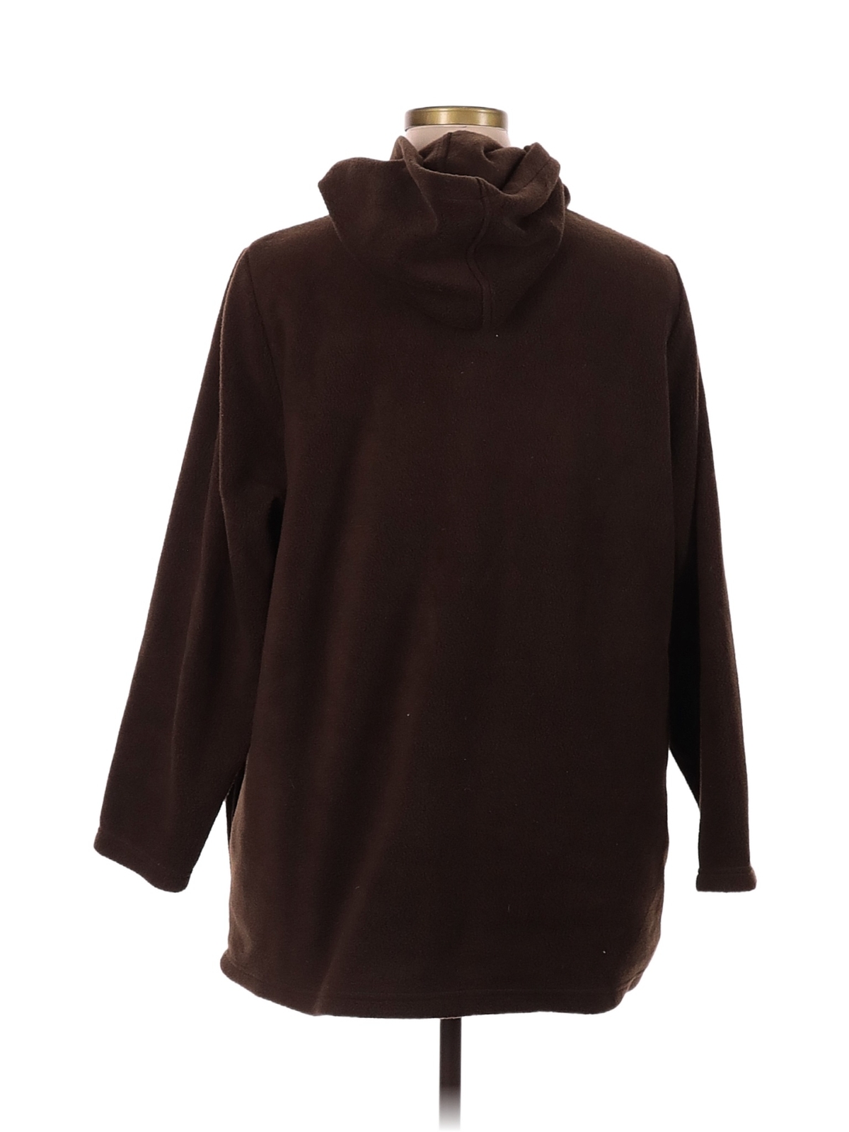 Quacker Factory Women Brown Zip Up Hoodie 1X Plus | eBay