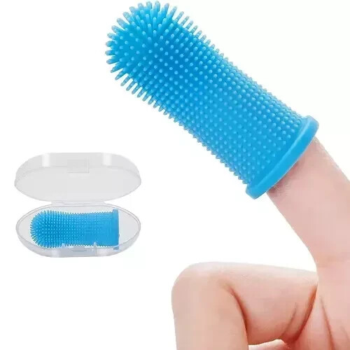Pet Dog Cat 360º Finger brush Toothbrush Full Surround Silicone ...