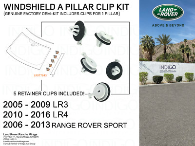 LR3 LR4 Range Rover Sport Front Wind Shield A Pillar Trim Clip Repair ...