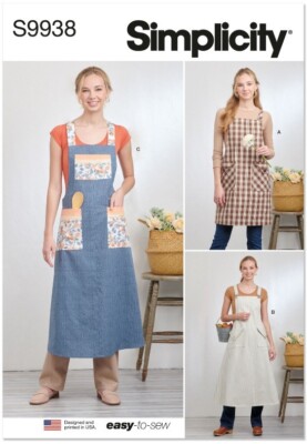 Simplicity S9938 Long, Full Pullover Apron in 2 lengths Sew Pattern ...
