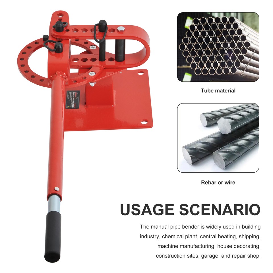 Heavy Duty 1- 3" Manual Tube Bender, Pipe Bending Machine Mounted ...