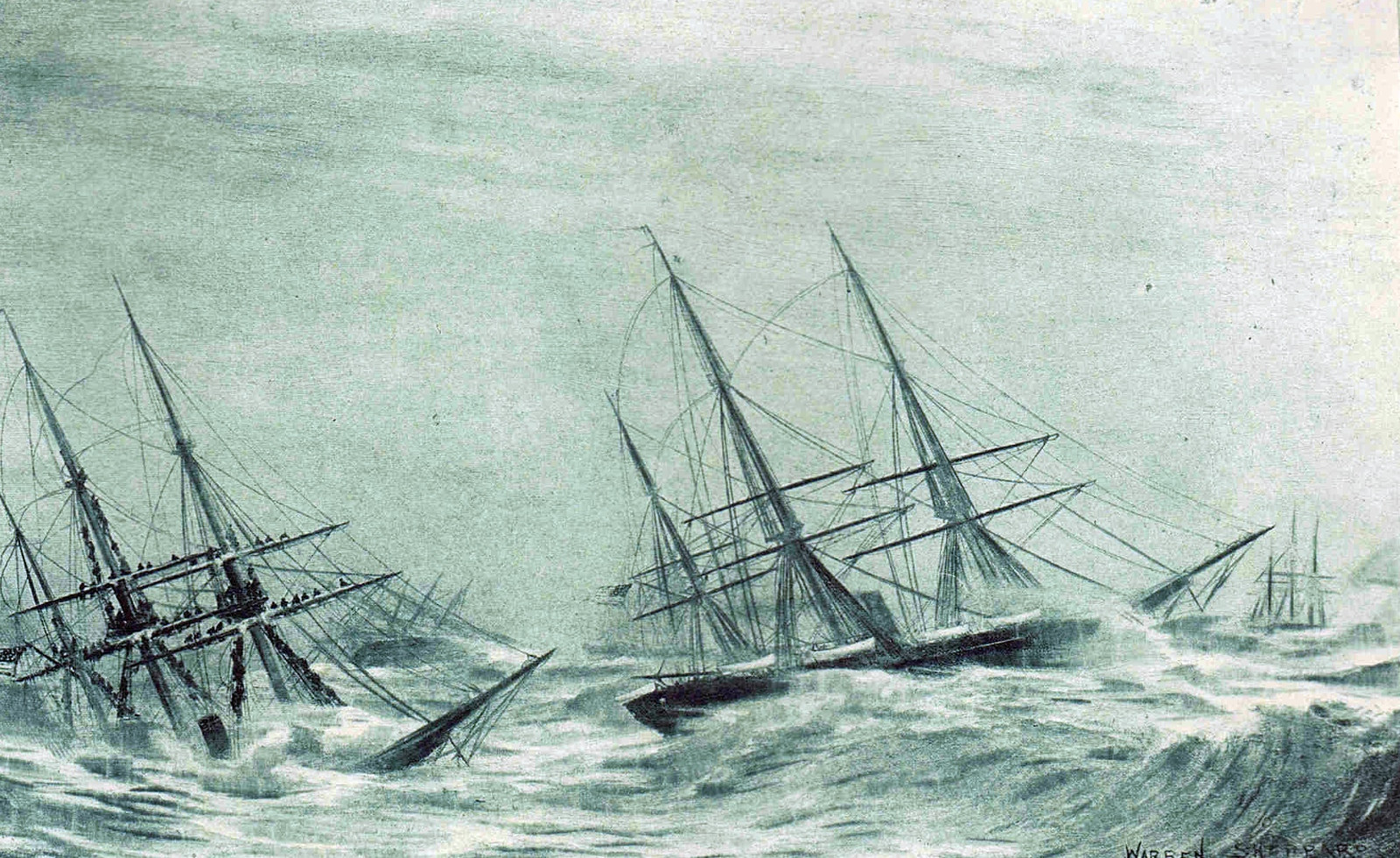 1889 NAVAL DISASTER AT APIA SAMOA Cyclone- 1899 History Photogravure | eBay