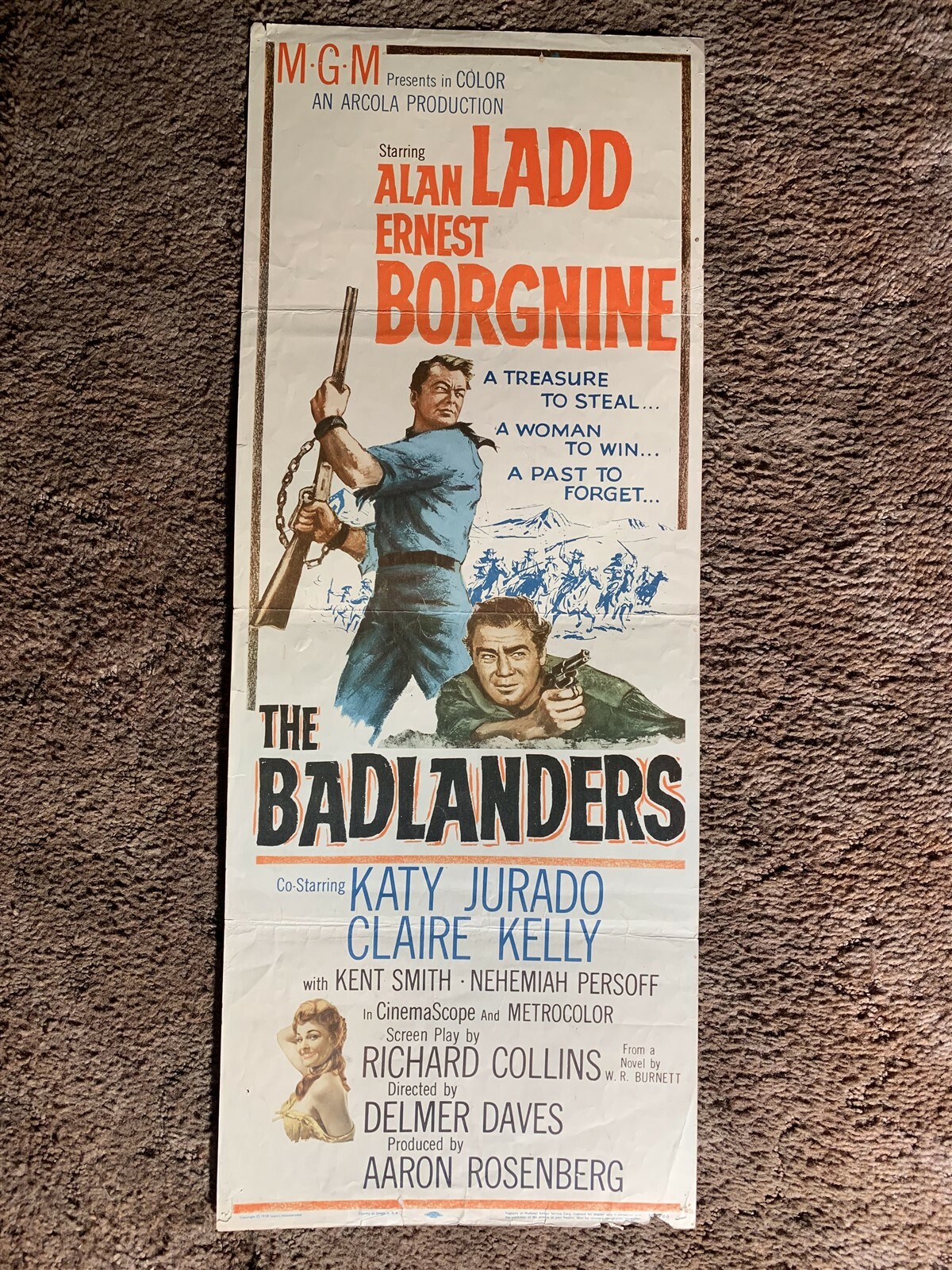 BADLANDERS 1958 INSERT 14X36 MOVIE POSTER ALAN LADD | eBay