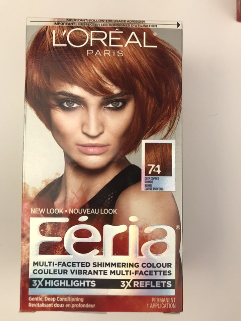 4 L'OREAL FERIA #74 Copper Shimmer Deep Copper Blonde Loreal Feria 74 ...