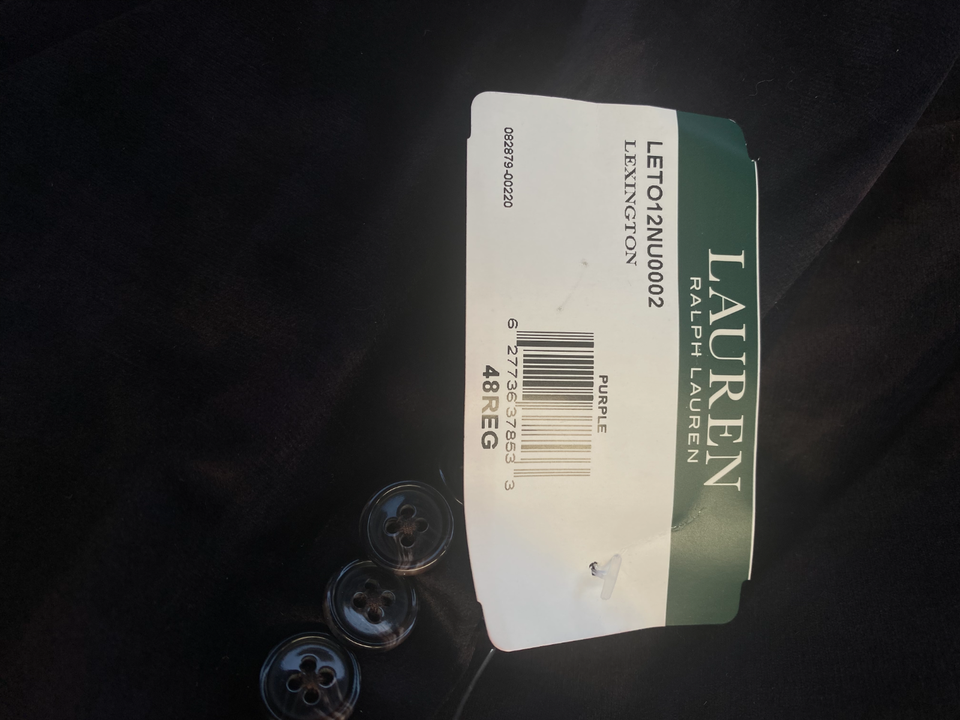 Lauren Ralph Lauren purple velvet 2 Button Blazer Sport Coat Jacket 48R ...