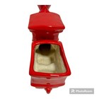 Vintage Train Steam Locomotive Planter Vase Red Glossy Chipped 11" | eBay