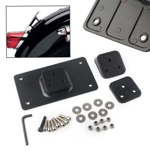 Laydown License Plate Mount Bracket for Harley Fatboy Sportster 1200 ...