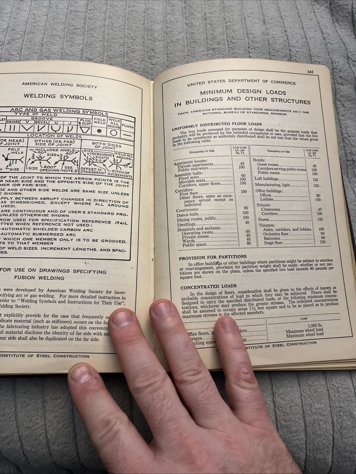 AISC American Institute Steel Construction Manual 5th Edition 1948 5th ...