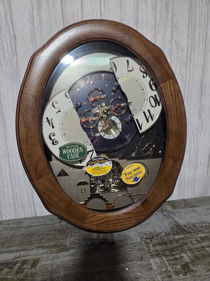 Rhythm Small World Palacio Moving Dial Musical Motion Wall Clock ...