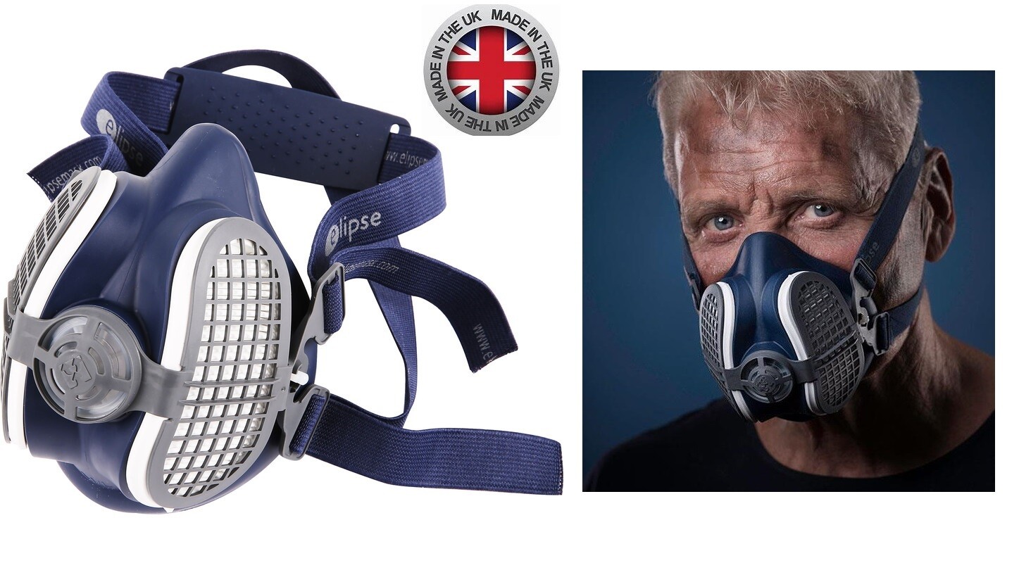 GVS Elipse Half Mask SPR501 P3 Reusable Medium/Large, Made in the UK ...