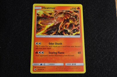 Pokemon HEATMOR Sun & Moon Burning Shadows 24/147 NM/Mint Never Played ...
