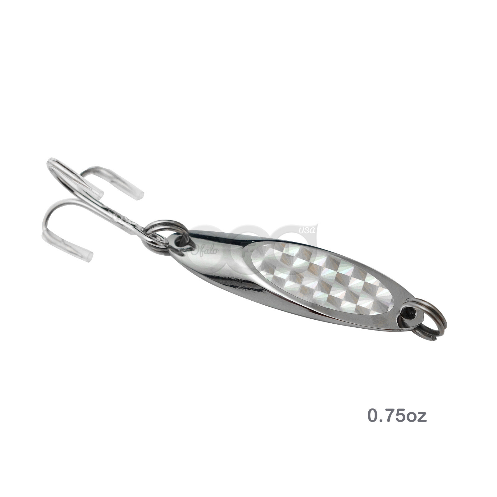 0.75oz 3/4oz Silver Laser Fishing Kast Spoon Rigged Casting Jig Fish ...