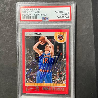 2013-14 NBA Hoops #83 Steve Novak Signed Card AUTO PSA Slabbed Raptors ...