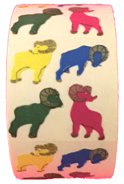 400 Ibex Stickers in roll of 100 modules 2" x 2", each sticker 1.25 ...