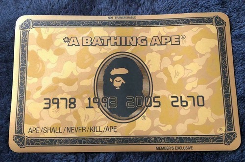 A Bathing Ape Bape Gold member Limited Desk Mouse Pad 25 x 15cm Novelty ...