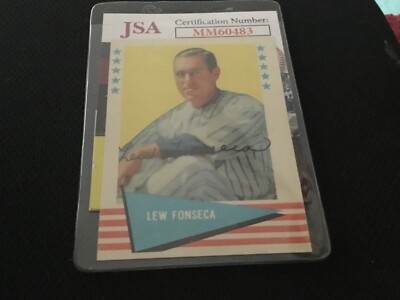 Autographed 1960 Fleer Lew Fonseca JSA CERT | eBay