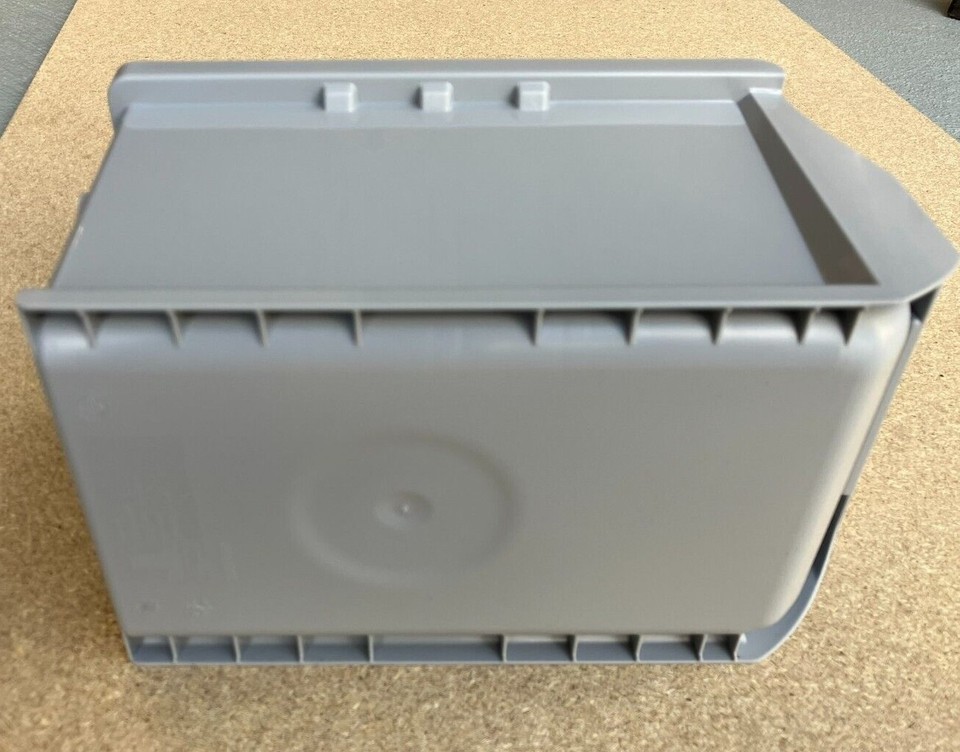 Hanging stacking plastic parts storage lin bins boxes garage workshop ...