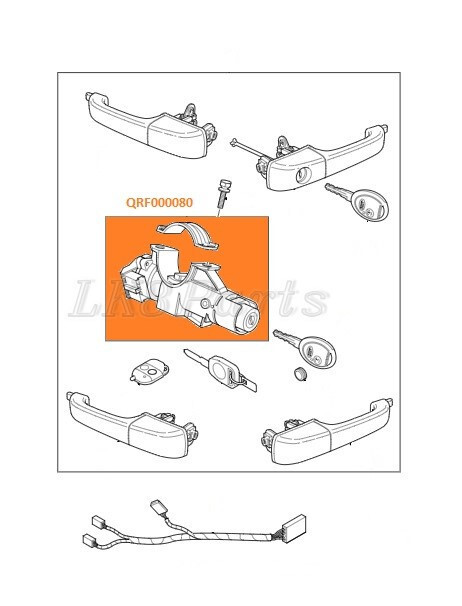Discovery 2 Ignition Lock Switch Kit QRF000080 – w/ Keys No Programming ...