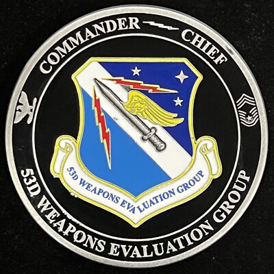 52nd Weapons Evaluation Group WEG Commander & Chief USAF Challenge Coin ...
