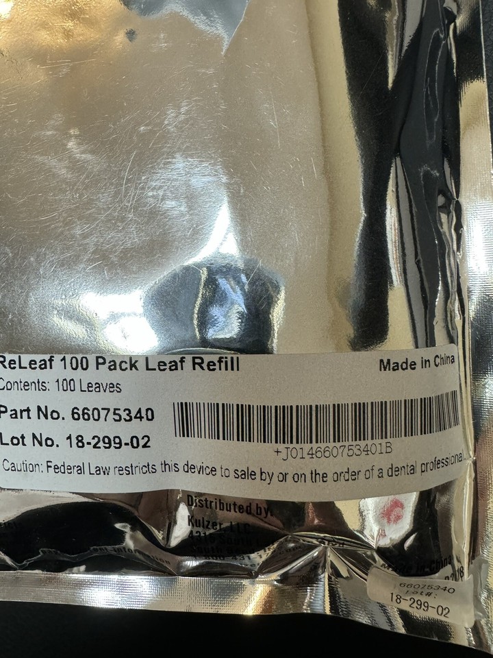 NEW Kulzer Ivory ReLeaf 100 Disposable Leaves Hands-free Dental Suction | eBay