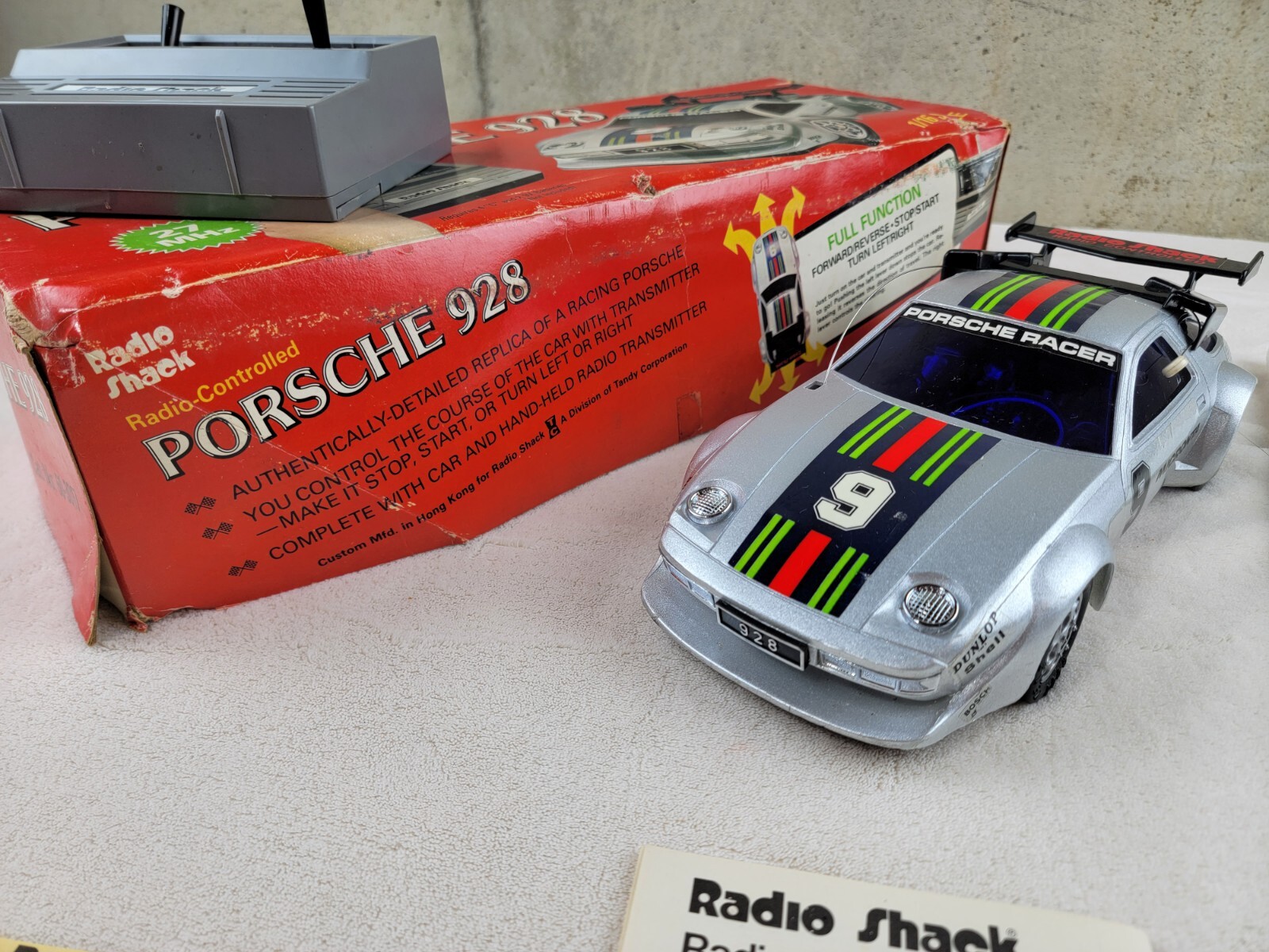 VTG 1979 Porsche 928 Radio Shack No. 60-3017 RC Silver Book and Receipt ...