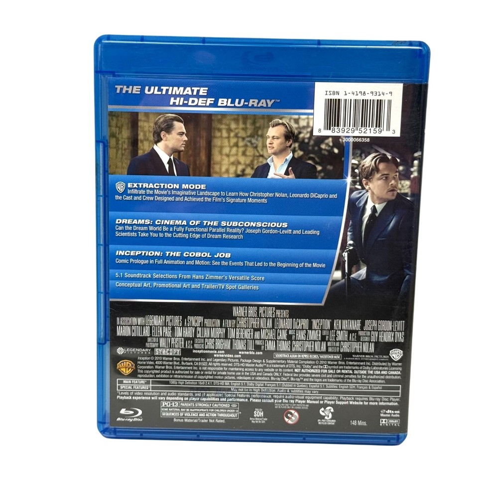 Inception Blu-Ray Movie 2-Disc Set | eBay
